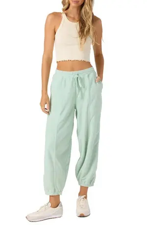 O'Neill Wavelength Crop Terry Joggers - Seafoam