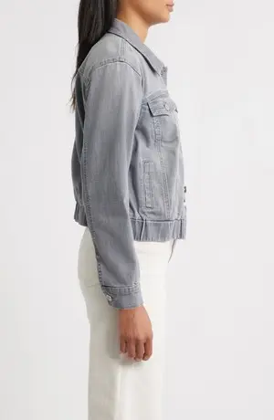 CITY BLUES Bomber Trucker Jacket - Gray