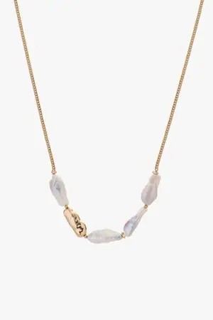 TUTTI Lustre Freshwater Pearl Necklace - Gold