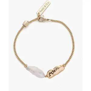 TUTTI Lustre Freshwater Pearl Bracelet - Gold
