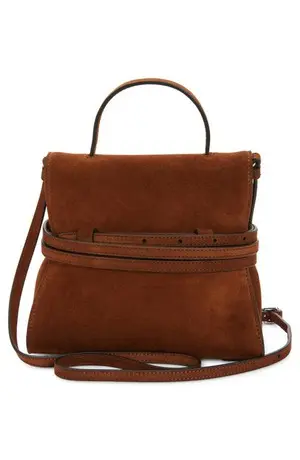 Moschino Tie Me Suede Handbag - Brown