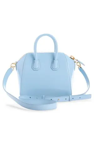 Givenchy Mini Antigona Leather Satchel - 452-light Blue