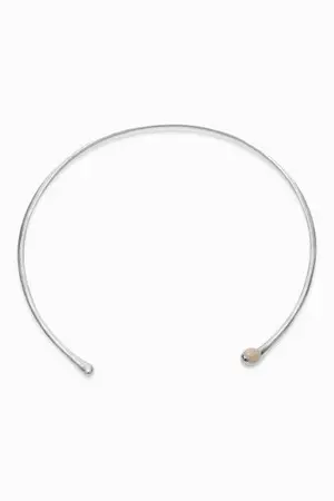 TUTTI Oceanic Enamel Collar Necklace Silver