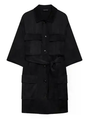 ANINE BING Geri Belted Cargo-pocket Dress