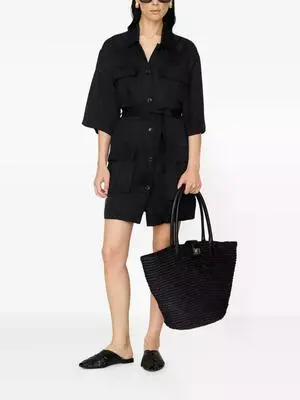 ANINE BING Geri Belted Cargo-pocket Dress