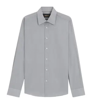 BOSS Cotton Slim-fit Shirt - Blue