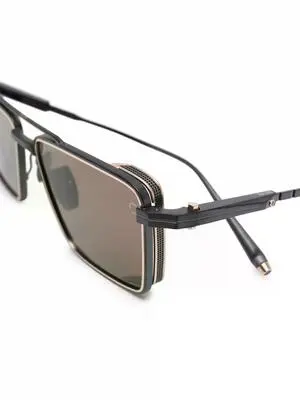 AKONI Sprint Square-frame Sunglasses - Black