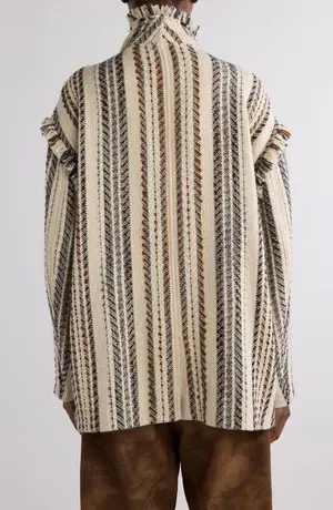 Isabel Marant Illisa Stripe Fringe Jacket