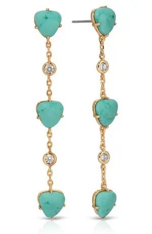 Ettika Reconstituted Drop Earrings - Turquoise