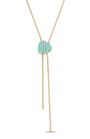 Ettika Reconstituted Solstice Bolo Necklace - Turquoise