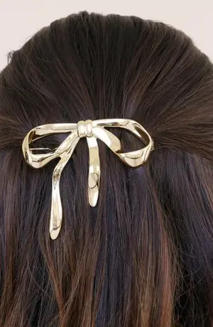 Ettika Bow Barrette - Gold