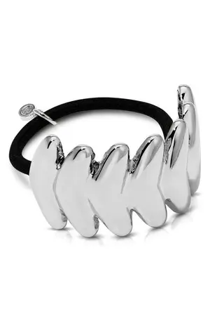 Ettika Moderna Ponytail Holder - Silver