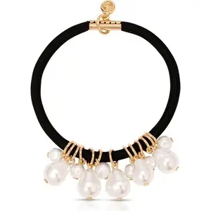 Ettika Imitation Pearl Ponytail Holder - Gold