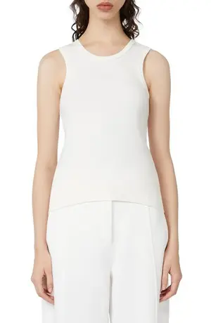 MM BY MAX MARA Tondo Stretch Cotton Tank