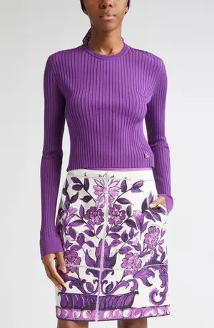 Dolce & Gabbana Crop Rib Sweater