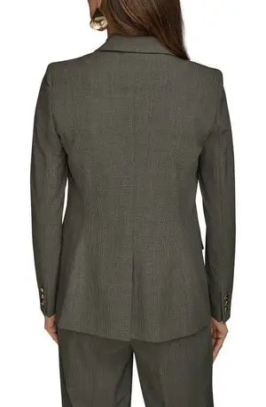 Donna Karan New York Plaid One-button Blazer