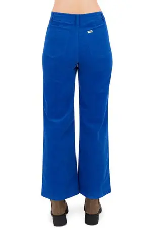 Hurley Wide Leg Corduroy Pants - Ocean Blue
