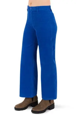 Hurley Wide Leg Corduroy Pants - Ocean Blue