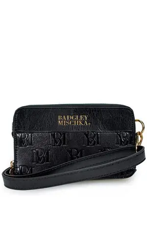 Badgley Mischka Madalyn Embossed Vegan Leather Belt Bag - Black