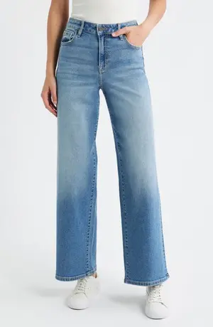 HIDDEN JEANS Clean High-waist Wide-leg Jeans
