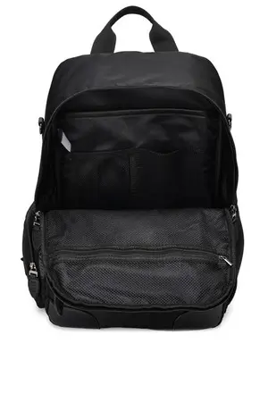 ELLE Voyage 20l Twill And Vegan Leather Backpack - Black