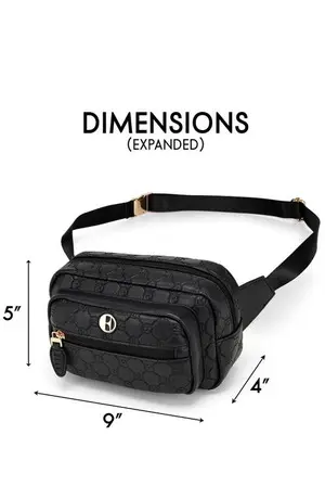 ELLE Compass 1.6l Vegan Leather Monogram Sling