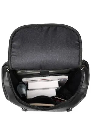 ELLE 22l Vegan Leather Backpack - Black
