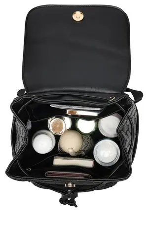 ELLE Compass 10l Vegan Leather Mini Backpack - Black