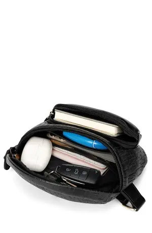 ELLE Wayfarer 1.8l Vegan Leather Monogram Belt Bag