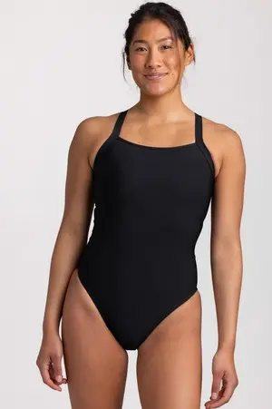 JOLYN Caroline Athletic One Piece Swimsuit - Black
