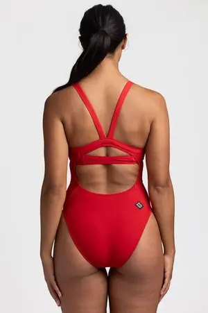 JOLYN Caroline Athletic One Piece Swimsuit - Red