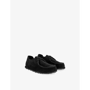BIRKENSTOCK Lutti Lace-up Suede Moccasins - Black