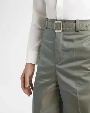 JIL SANDER Glaze Effect Self-belt Shorts
