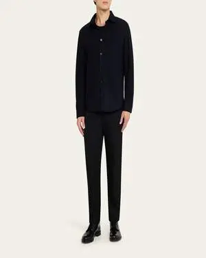 MAURIZIO BALDASSARI Solferino Cashmere Raw Edge Overshirt