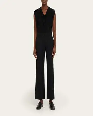 Vince Draped Cowl-neck Top - Espresso