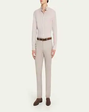 Brioni Cotton Flannel Button-down Shirt