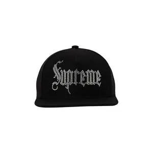 Supreme Rhinestone 5-panel Hat - Black