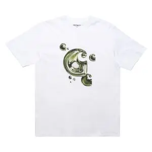 Carhartt Work In Progress Short-sleeve Solar Chrome C-logo T-shirt - White