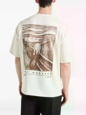 Manière De Voir The Scream Cotton T-shirt - Neutrals