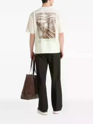 Manière De Voir The Scream Cotton T-shirt - Neutrals