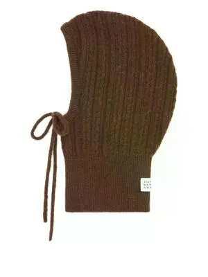 MAISON MARGIELA Cable-knit Wool Balaclava - Brown