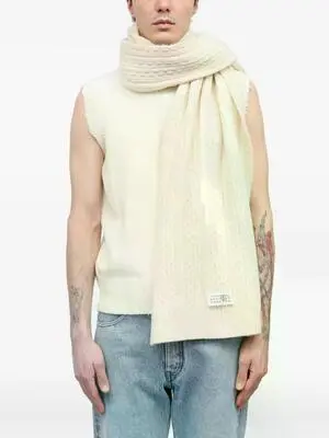 MAISON MARGIELA Ribbed-knit Scarf - Neutrals