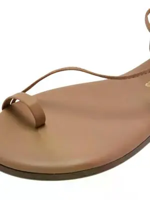 Tkees Ankle-tie Leather Sandals - Brown