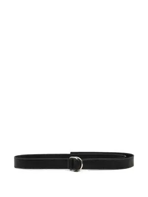 Ami Supple Leather Double-buckle Belt - Black