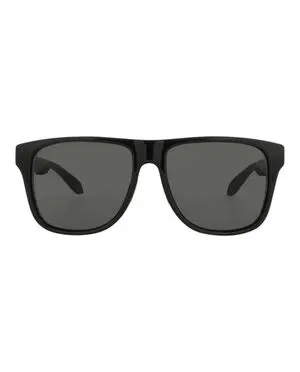Alexander McQueen Square Frame Injection Sunglasses - Black Black Grey (am0292sa/30009429/001)