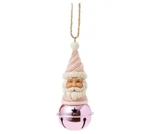 JIM SHORE Heartwood Sweets Santa Bell Christmas Ornament 3.8'h - One-color