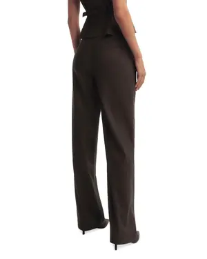 REFORMATION Vida Low Rise Pants - Mole