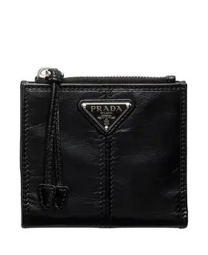 Prada Small Leather Wallet Black