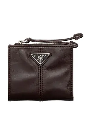 Prada Small Leather Wallet - Brown