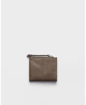 Prada Small Leather Wallet - Grey